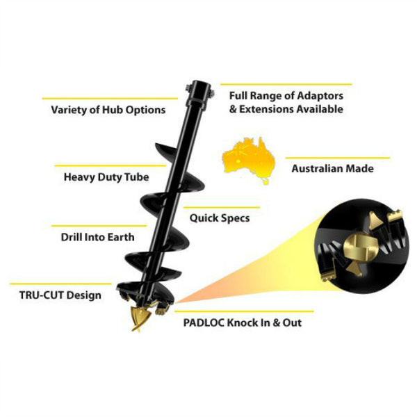 Digga Auger Drills - Machines 750kg to 5t – Digging Bits